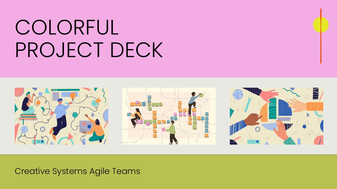 Colorful Project Deck Free Presentation Template - SlidesLover